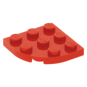 Comprar Lego Plate 3x3 c/ um Canto Arredondado - Vermelho - PN 30357 ...
