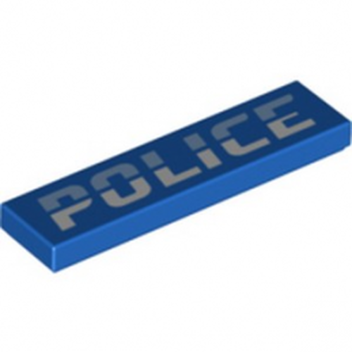 Comprar Lego Tile 1x4 c/ Impressão Police - Azul - PN 73643 / 2431 / CN ...