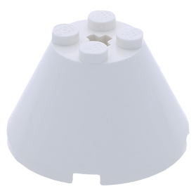 Comprar Lego Cone 4x4x2 com Furo para Eixo - Branco - PN 3943 / CN ...