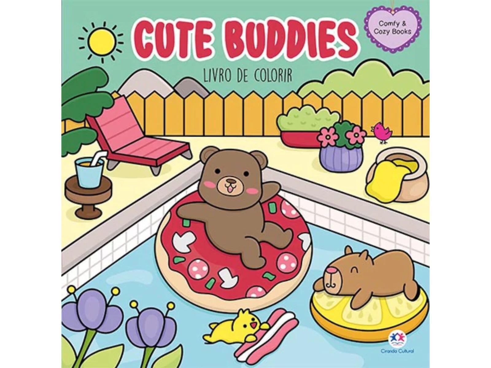 Comprar Livro Comfy & cozy books Cute Buddies | Para Colorir - a partir ...