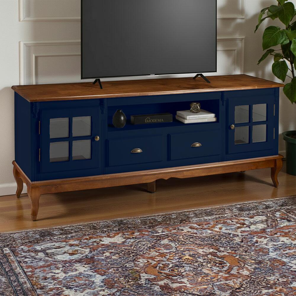 Rack Retro para TV Portas com Vidro Linz Móveis 60812