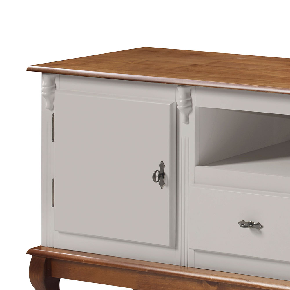 Rack de Madeira para Sala Pés Luis XV 60503M Linz Móveis