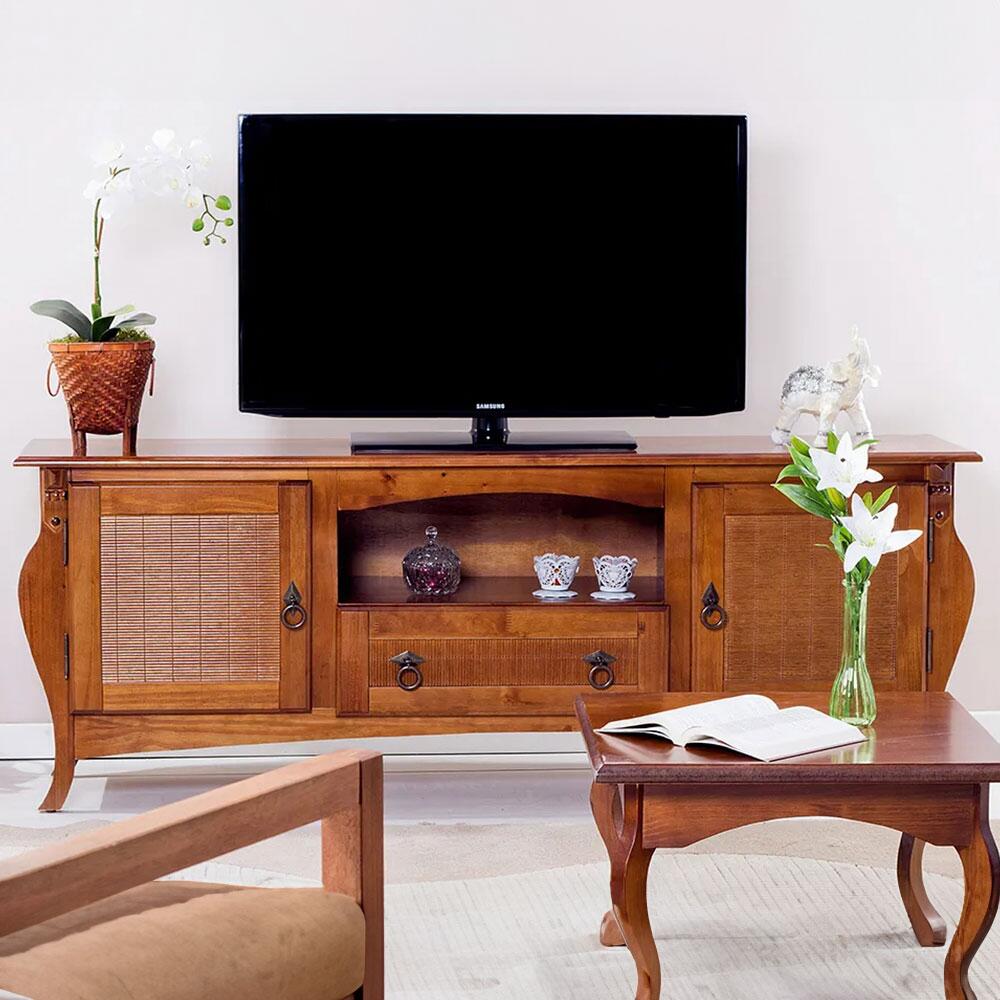 Rack para TV de Madeira Maciça Retro Viena 3008