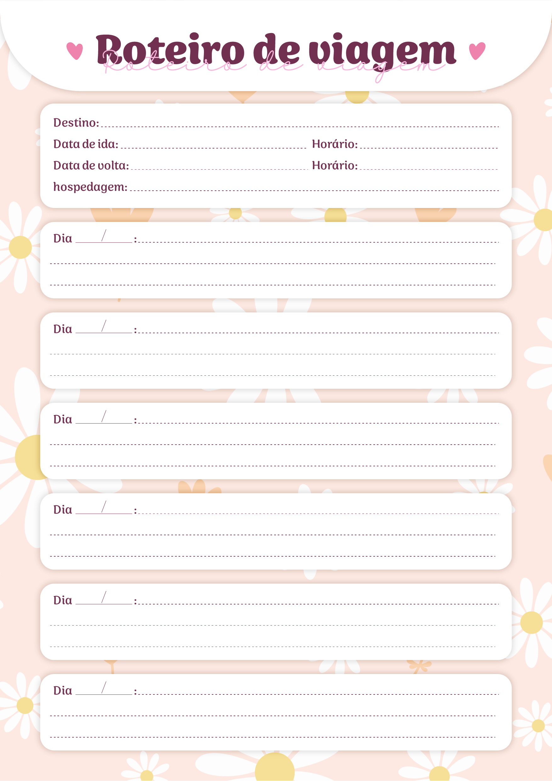 Comprar Bloco de Roteiros de Viagem Com 25 Folhas para Planejamento ...