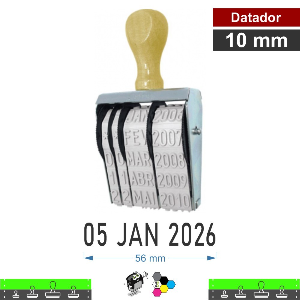 Comprar Datador 10 mm manual - Carb. - a partir de R$119,70 - Carimbos ...