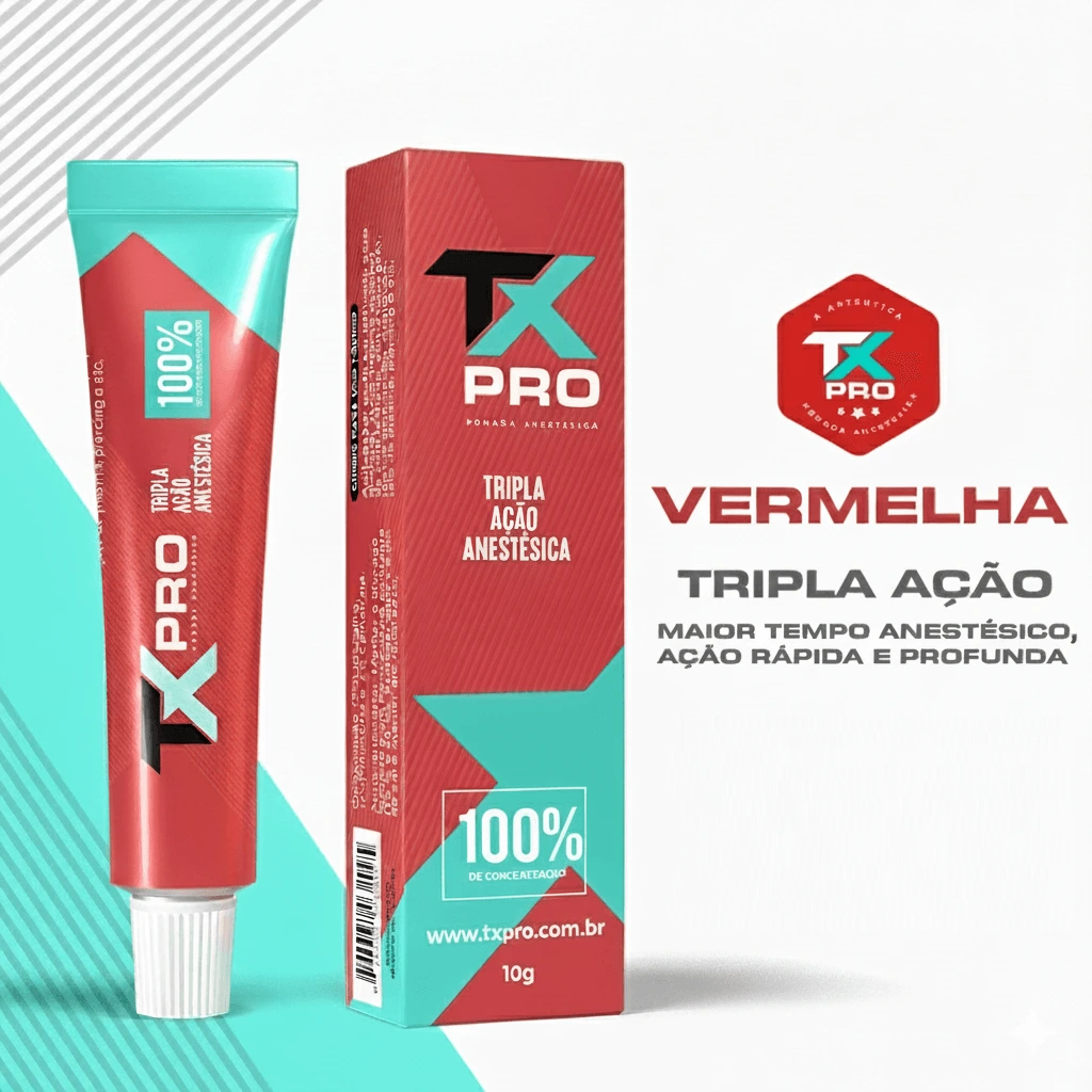 Pomada Anestésica Vermelha 100% com Tripla Ação - R$94,90