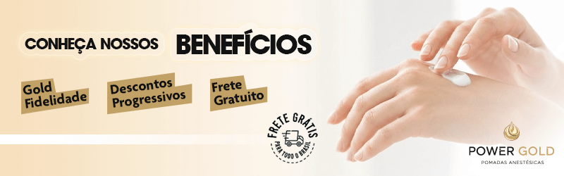 Pomada Anestésica New Power Gold 100% | Com Frete Grátis