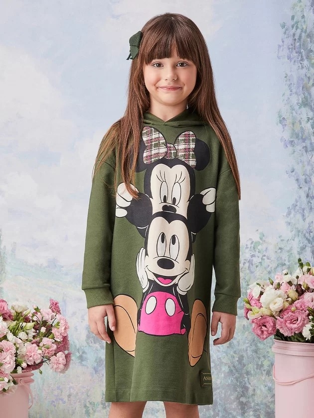 Comprar VESTIDO DA DISNEY COM CAPUZ VERDE MILITAR - Magia Store - Loja ...
