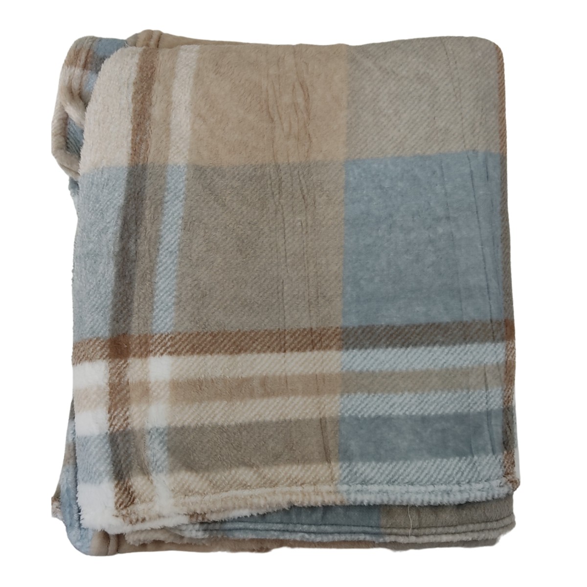 Manta Camesa Xadrez Casal 180x200cm | Outlet PortCasa