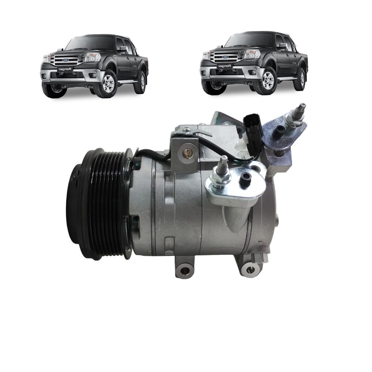 COMPRESSOR FORD RANGER DIESEL 2016 > 2020 POLIA 7PK 115MM ( 3 PASSANTES ...