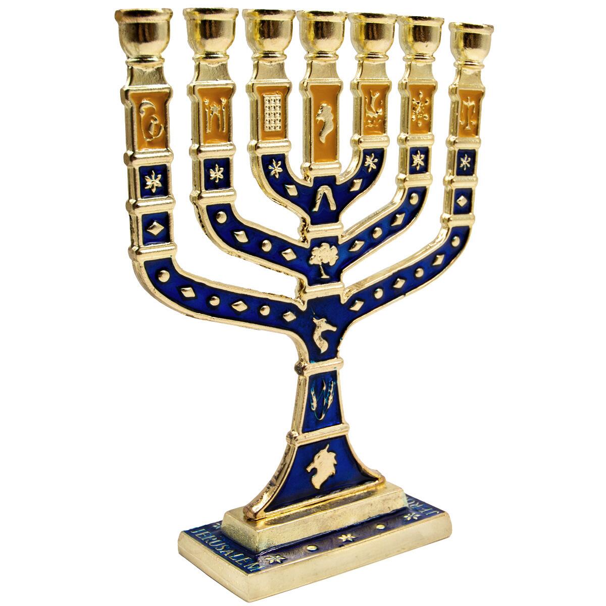 Candelabro Menorah de Metal - 12 Tribos de Israel - a partir de R$122,22