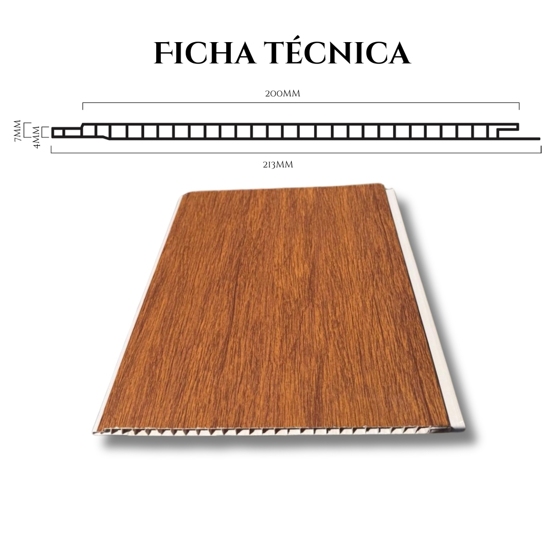 Comprar Forro Vinílico Angelim M² 7MM L20cm - R$94,90 - Evolução PVC