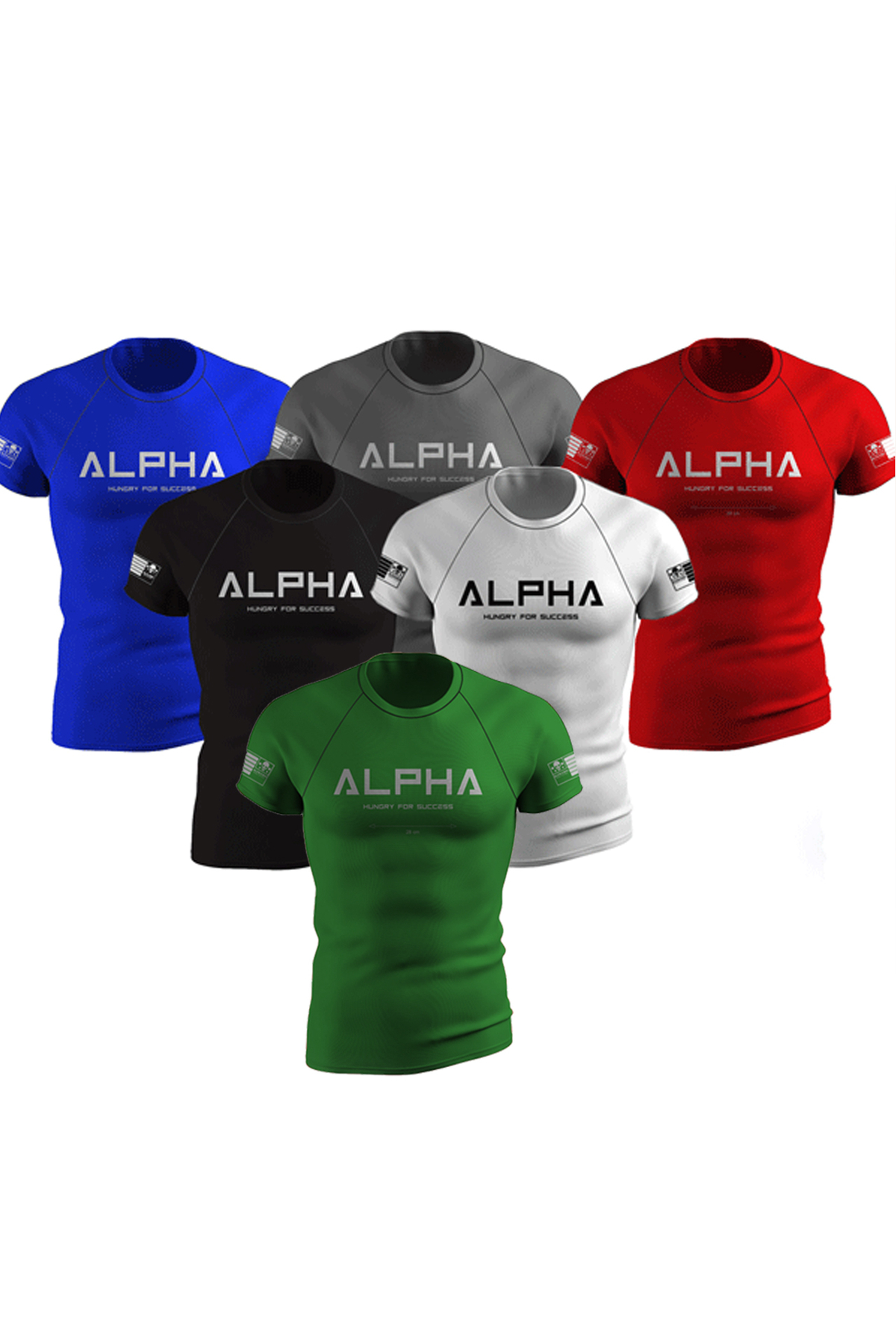 KIT 6 Camisetas Masculina Dry Fit para Treino e Musculação ALPHA - ALFA ...