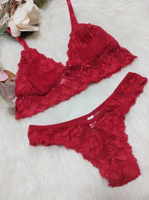 Comprar CONJUNTO KARINE - VERMELHO - Top Model Moda Íntima