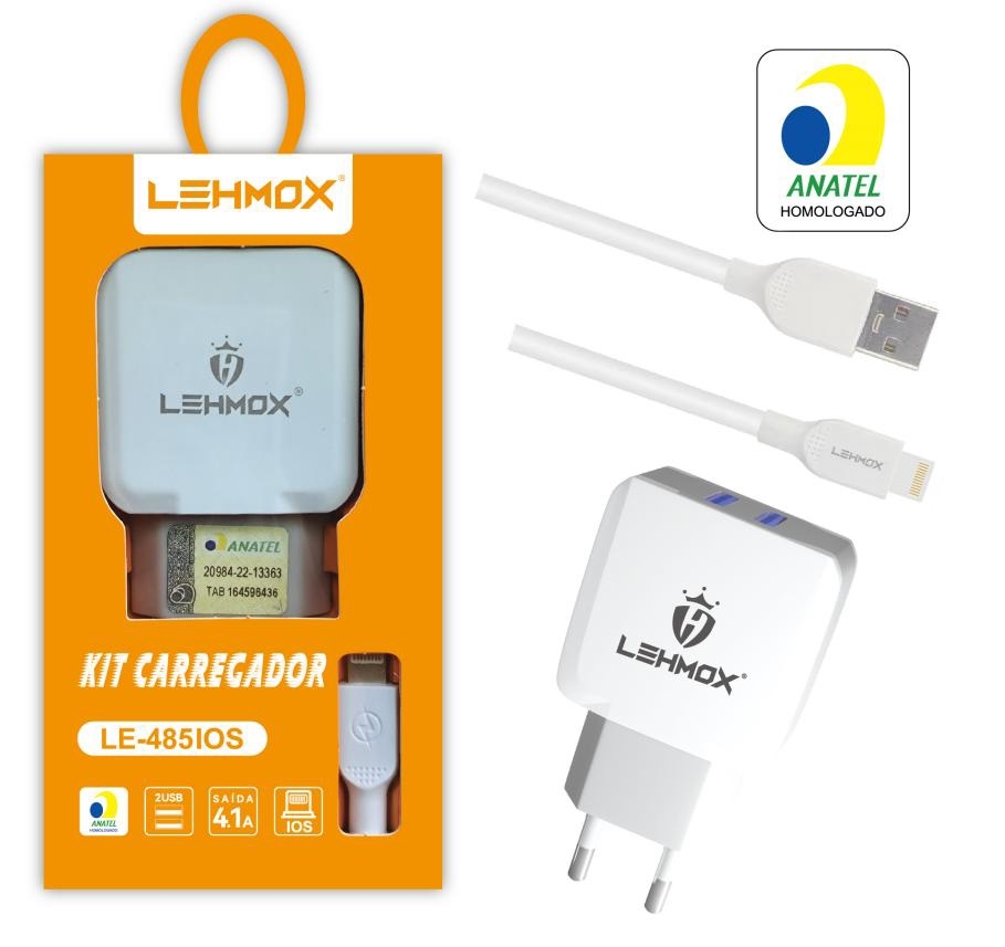 Comprar Carregador 2 USB + Cabo Lightning 1,2m LE-485 Lehmox - R$12,50 ...