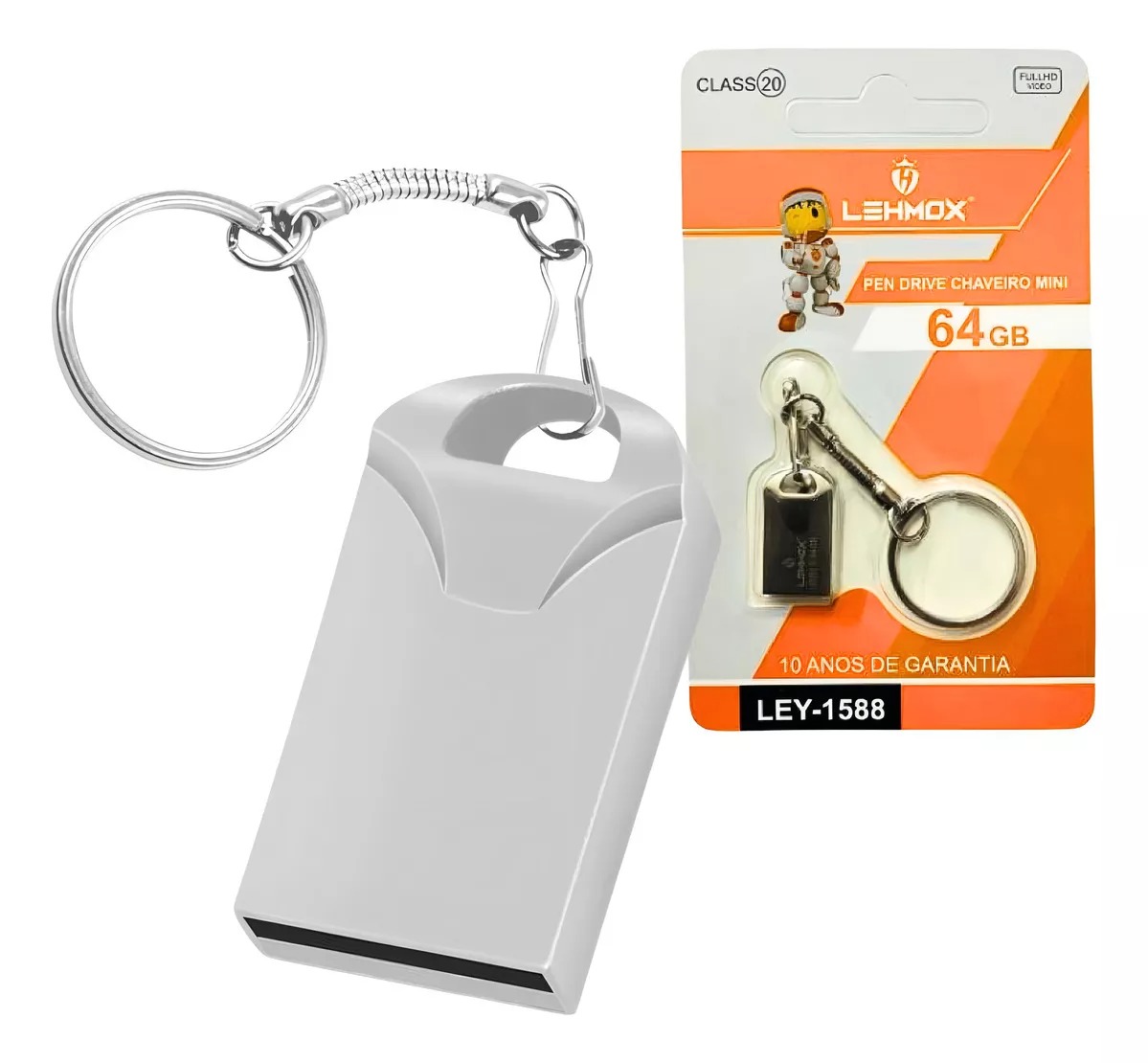 Comprar Pen Drive Chaveiro Mini 64GB Lehmox - R$30,00 - Atacadum