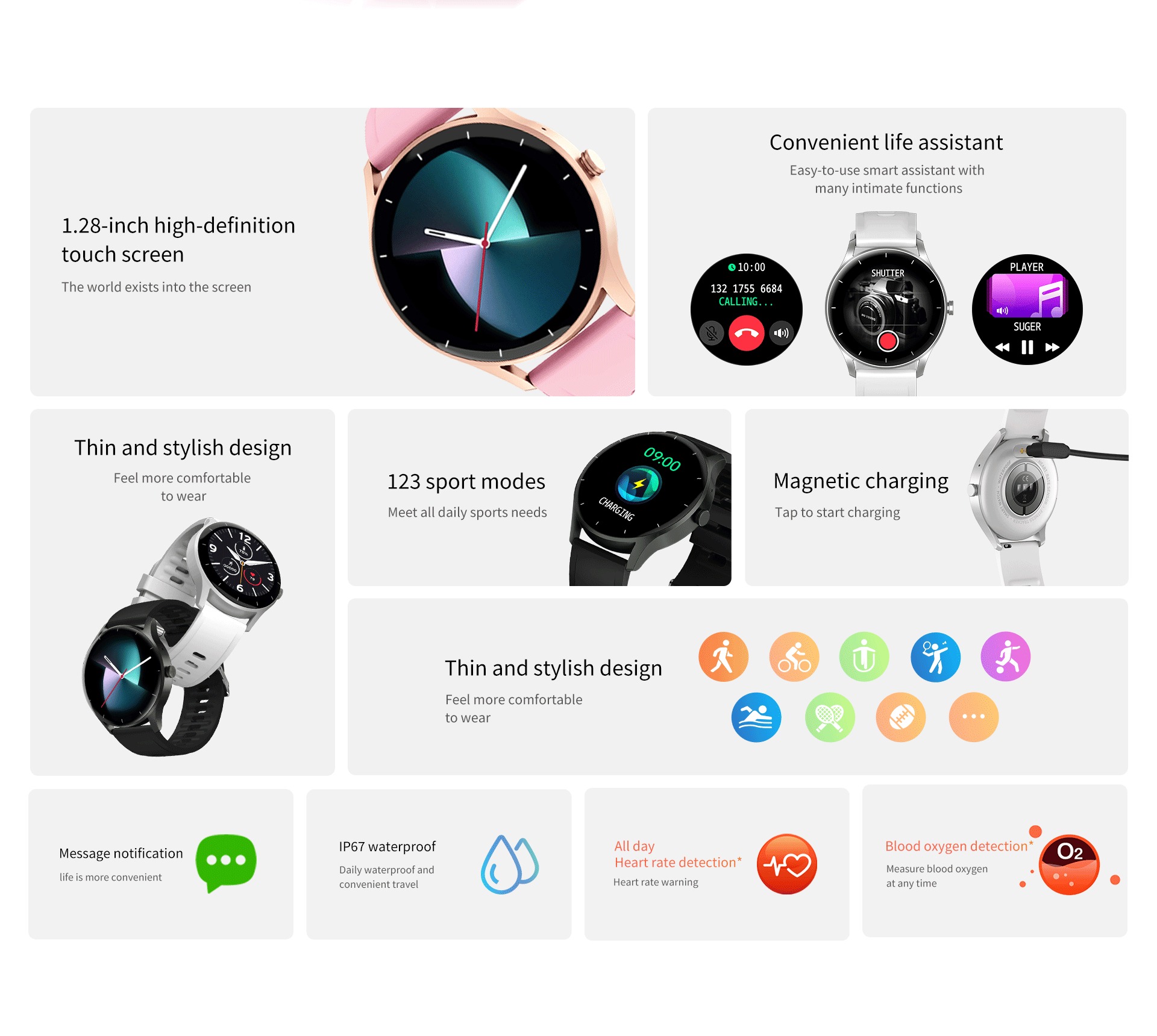 Comprar Smartwatch Peje ZW02 A Prova D'água Pulseira Extra - R$110,00 ...