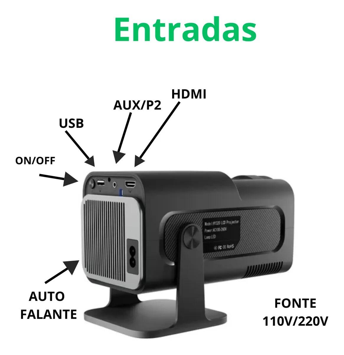 Comprar Projetor Hy320 Mini Portátil 4K HD Android 110v/220v - R$230,00 ...