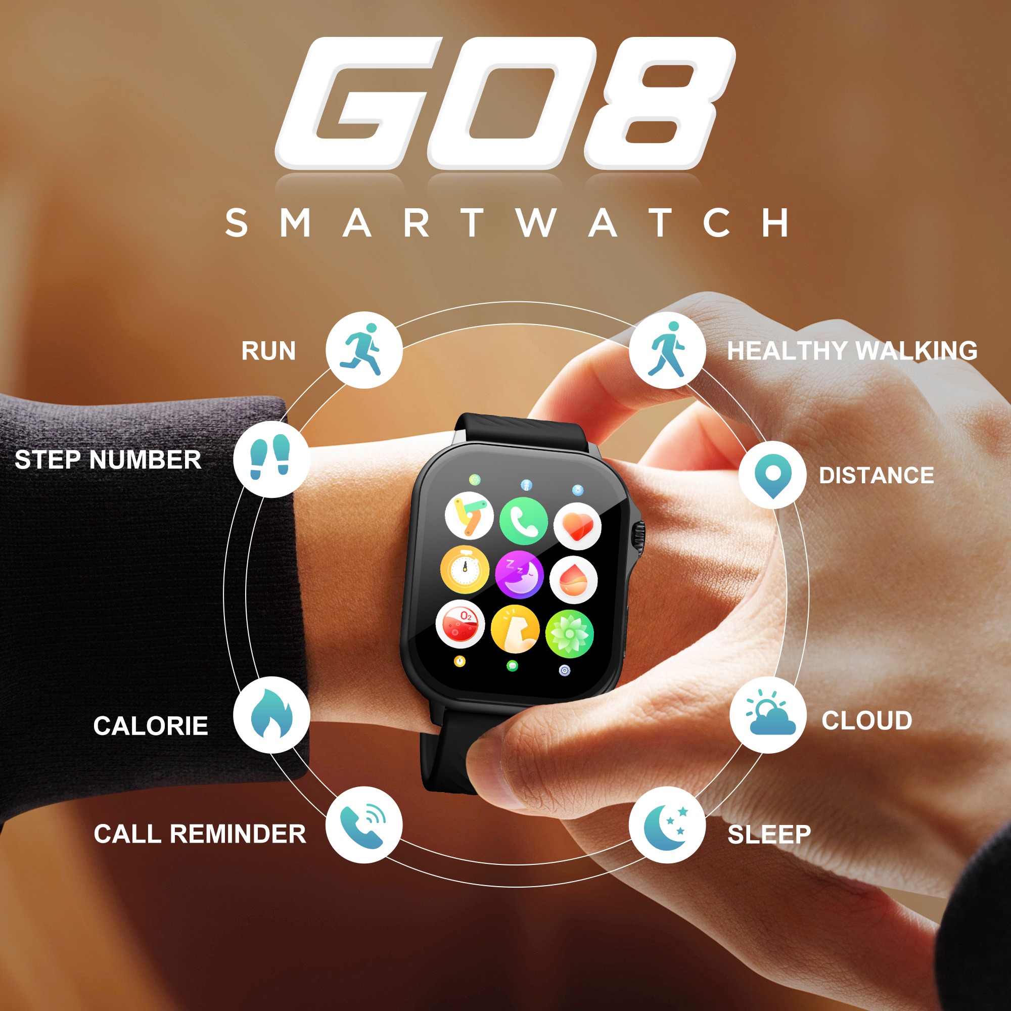 Comprar Smartwatch Peje G08 Amoled GPS Pulseira Extra A Prova D'água ...