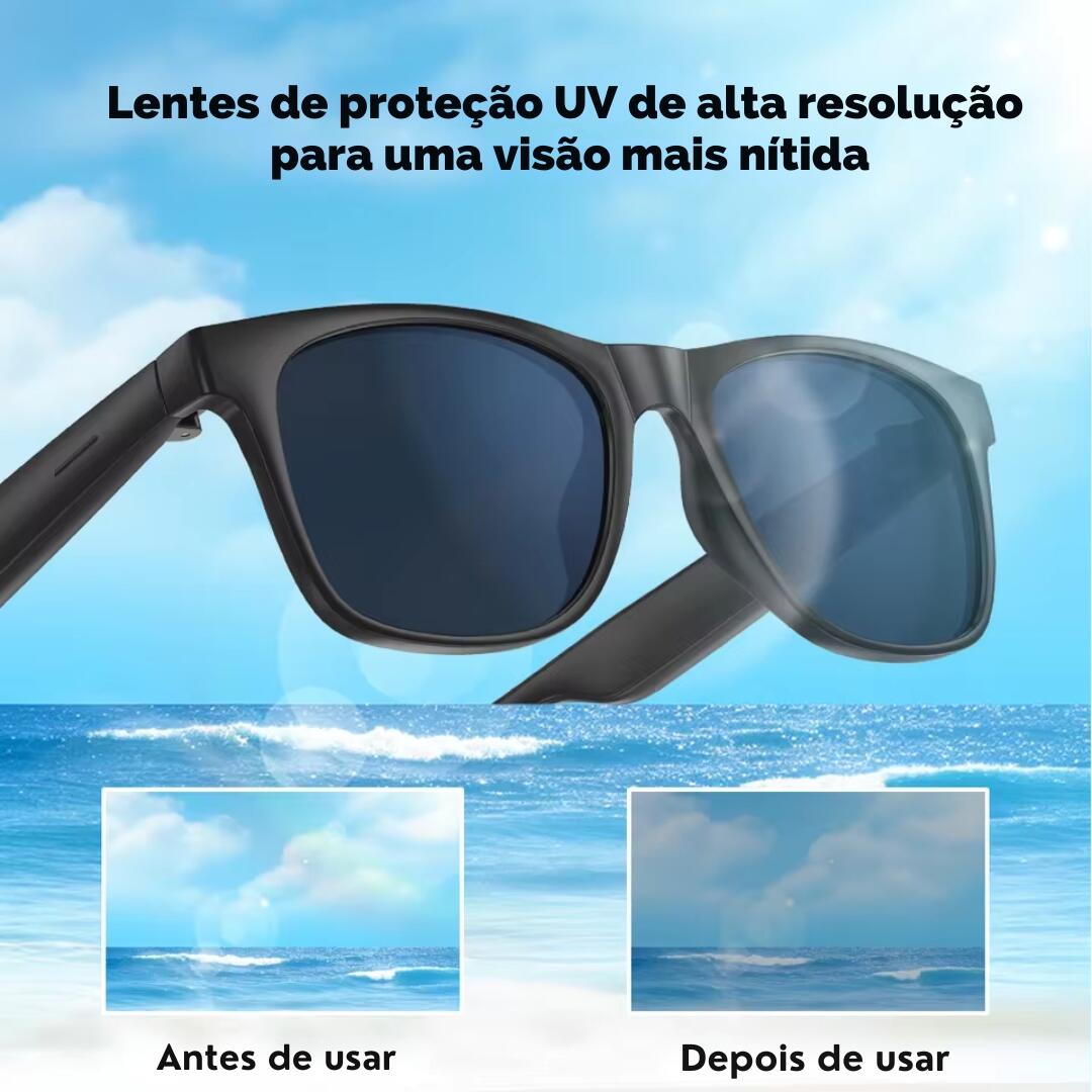 Comprar Óculos Inteligentes Bluetooth Smart Glass D11 Chamadas Música ...