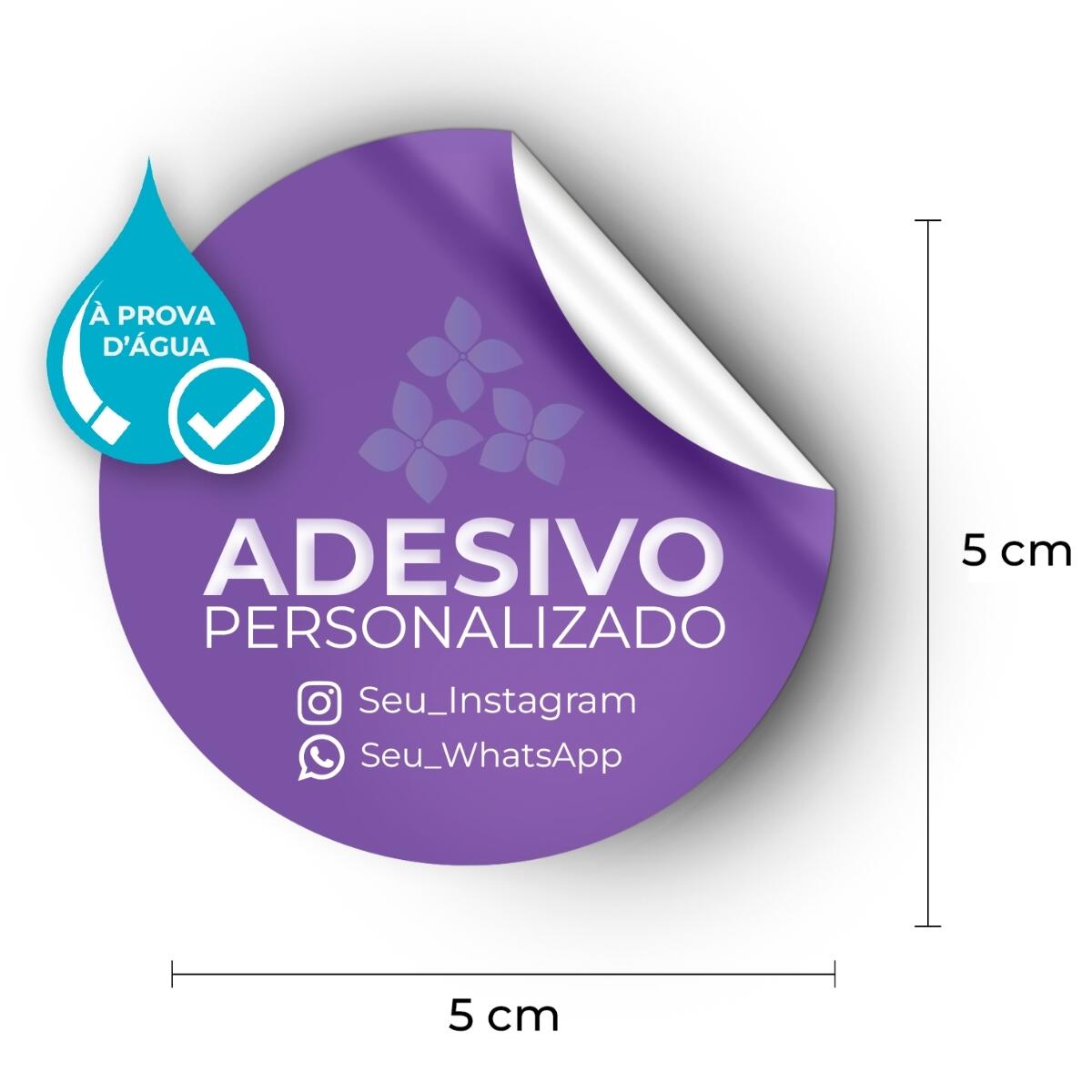 Adesivo Personalizada Vinil 5x5 cm | Hortensia Box - a partir de R$9,97
