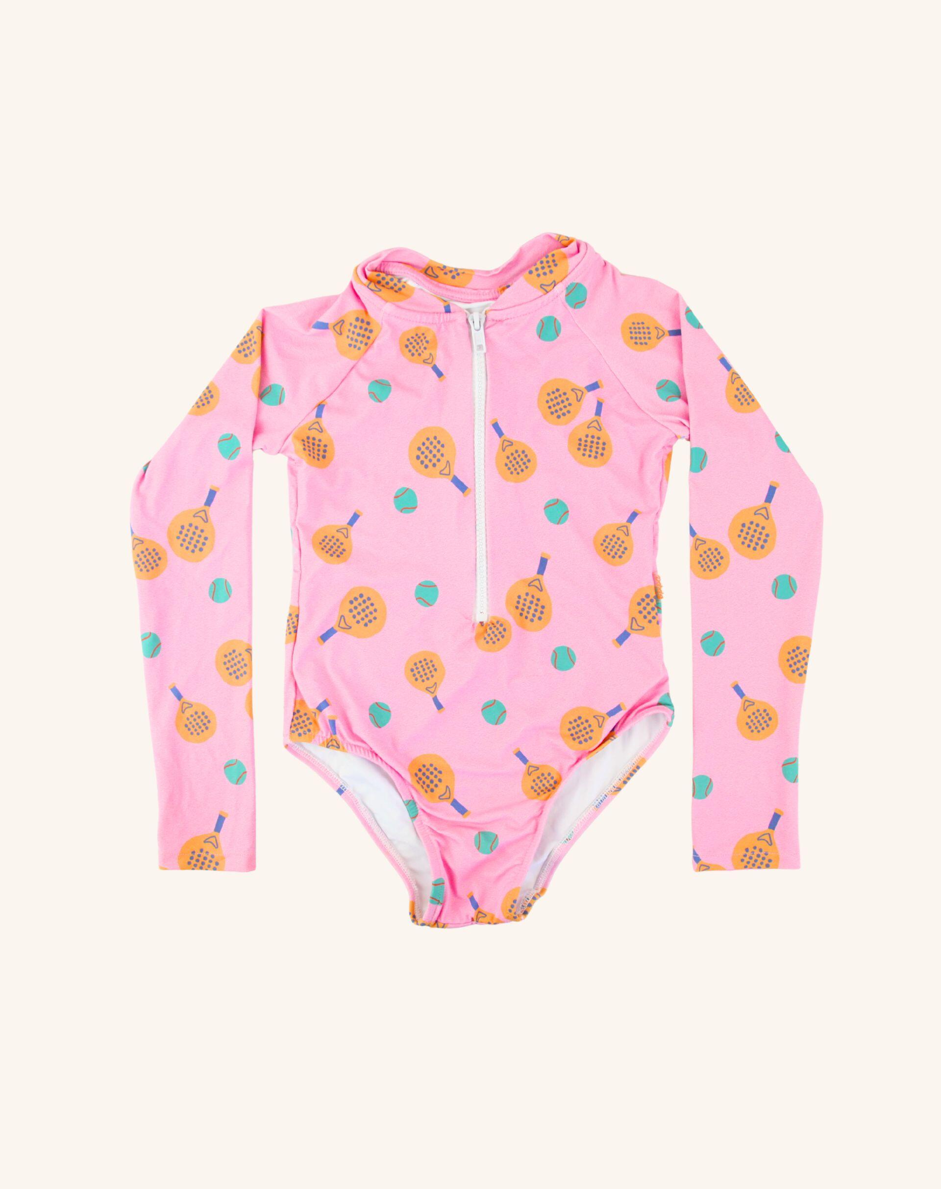 Comprar Maiô Infantil Gabi Beach Tênis Rosa Proteção UV