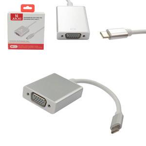 Conversor USB Tipo-C 3.1 para VGA DB15 Fêmea - Adaptador de Vídeo