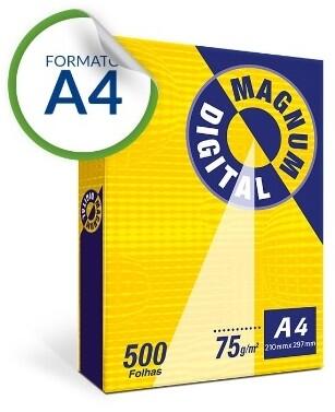 Papel A4 Magnum 75g | Resma com 500 folhas | Para Impressão Laser e ...