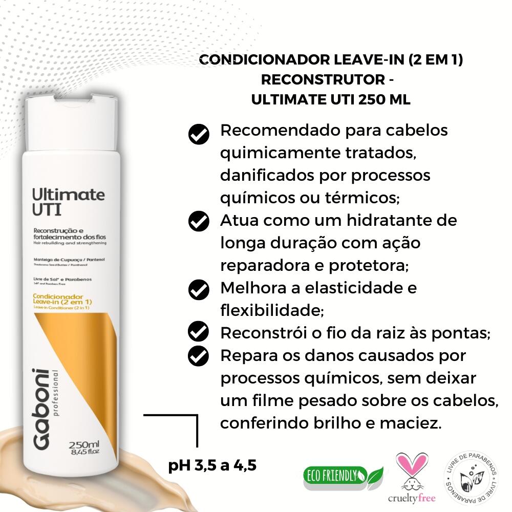 Condicionador leave-in Uti que recupera Fio a Fio - a partir de R$66,40