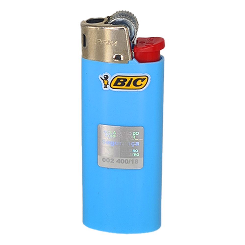 ISQUEIRO BIC MINI PEQUENO AZUL CLARO