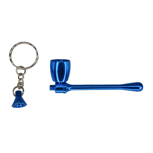 PIPE DE METAL CHAVEIRO COGUMELO AZUL CLARO
