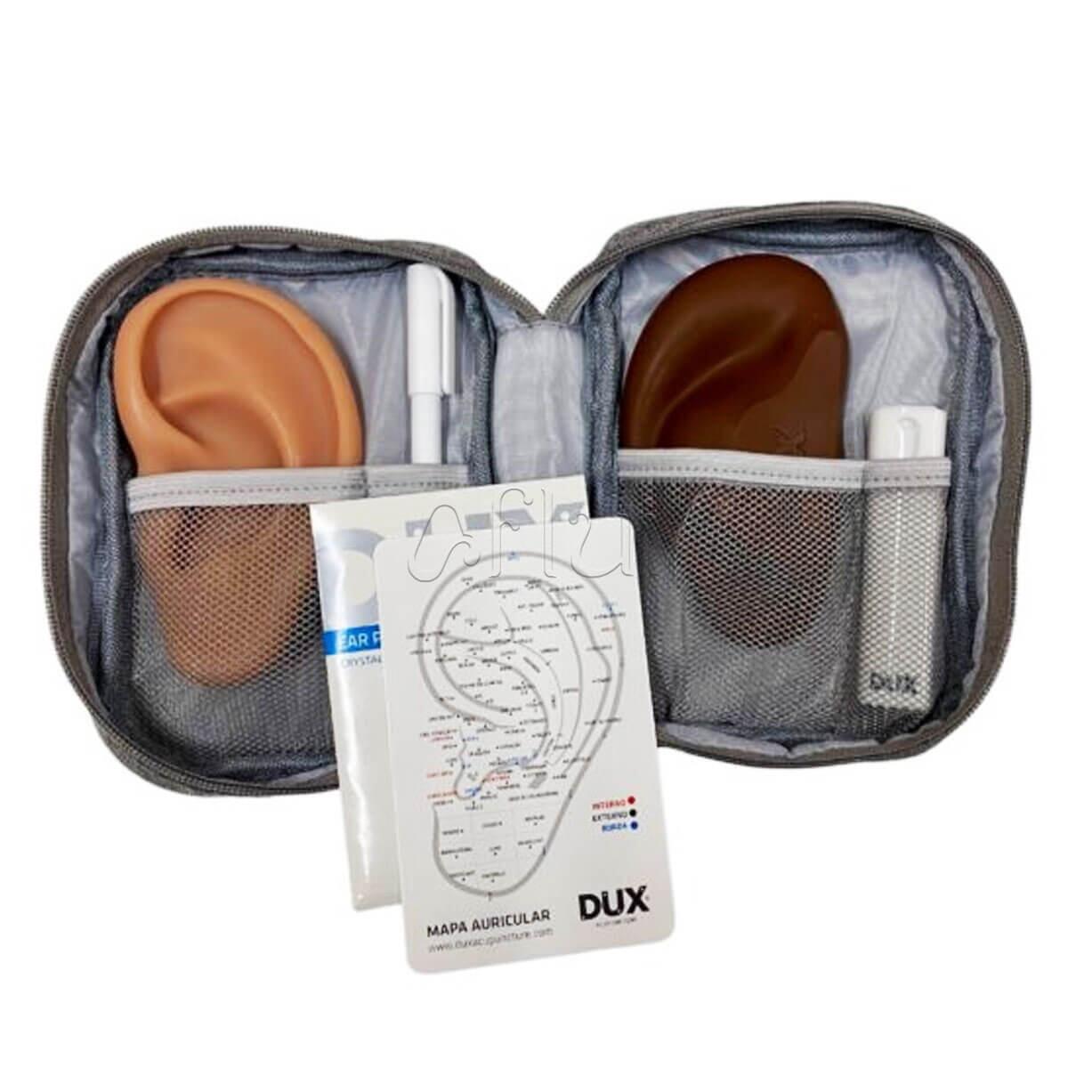Kit estojo modelo orelha 7cm auriculoterapia Dux - a partir de R$116,30