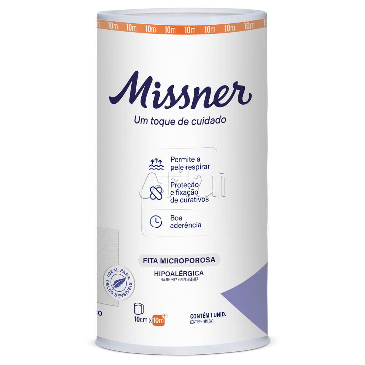 Fita Microporosa Branca Missner - 10cm X 10m - a partir de R$21,24