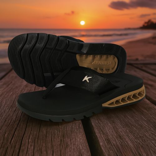 Comprar Kenner Rakka Linha Premium - Preto/Dourado - Fortal Shoes