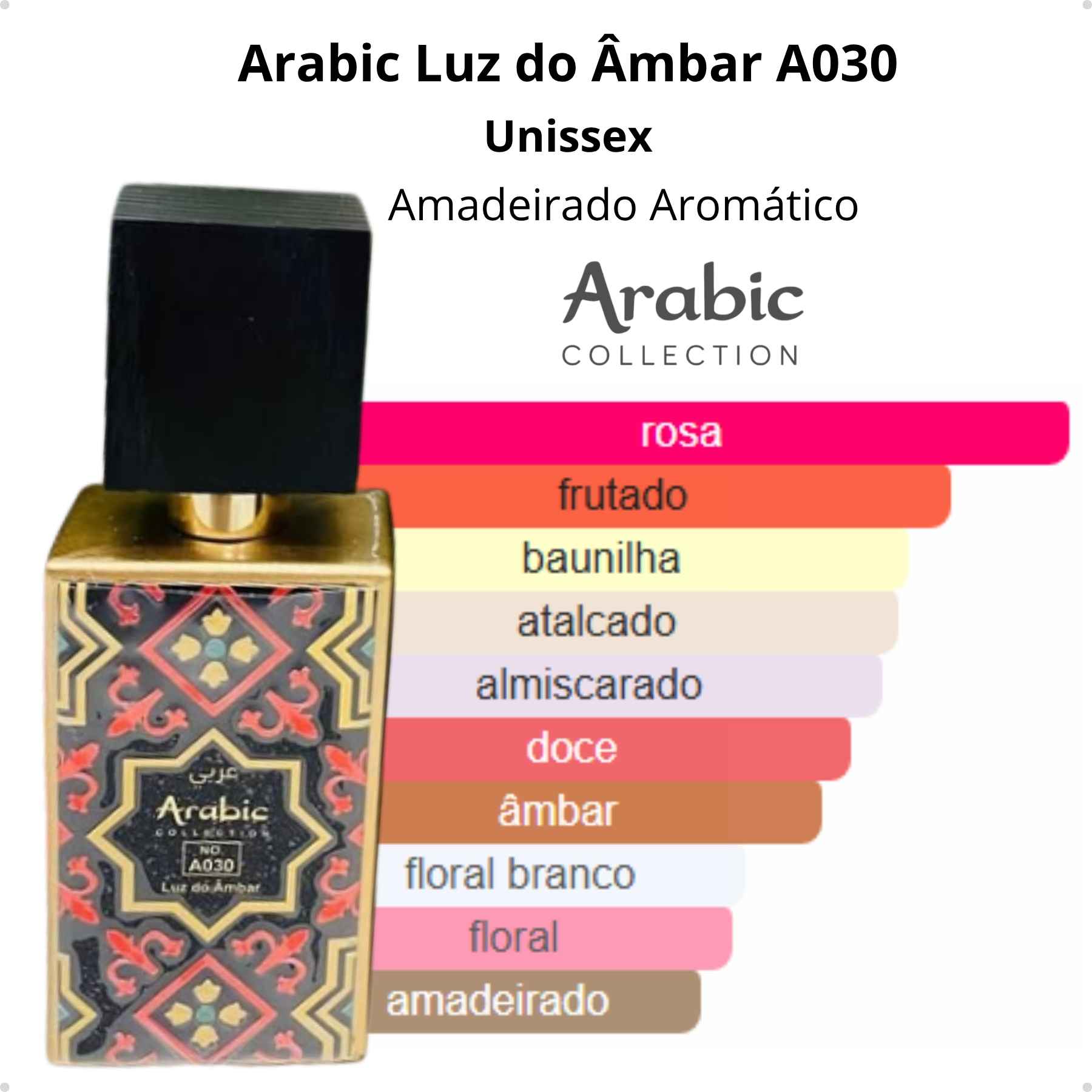 Comprar Perfume Arabic Luz do Âmbar A030 - Unissex 25ml - a partir de R ...