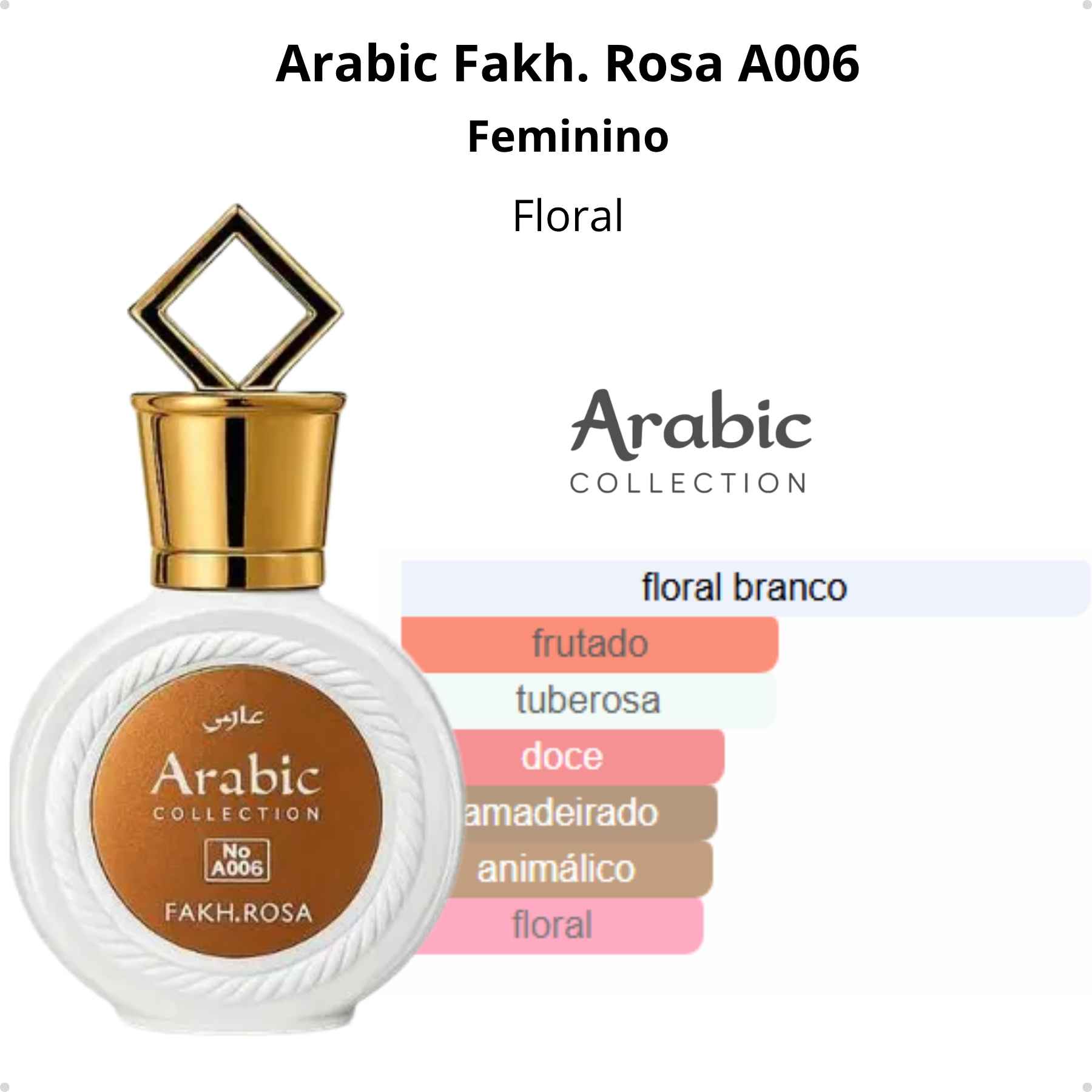 Comprar Perfume Arabic Fakh. Rosa A006 - Feminino 25ml - a partir de R ...