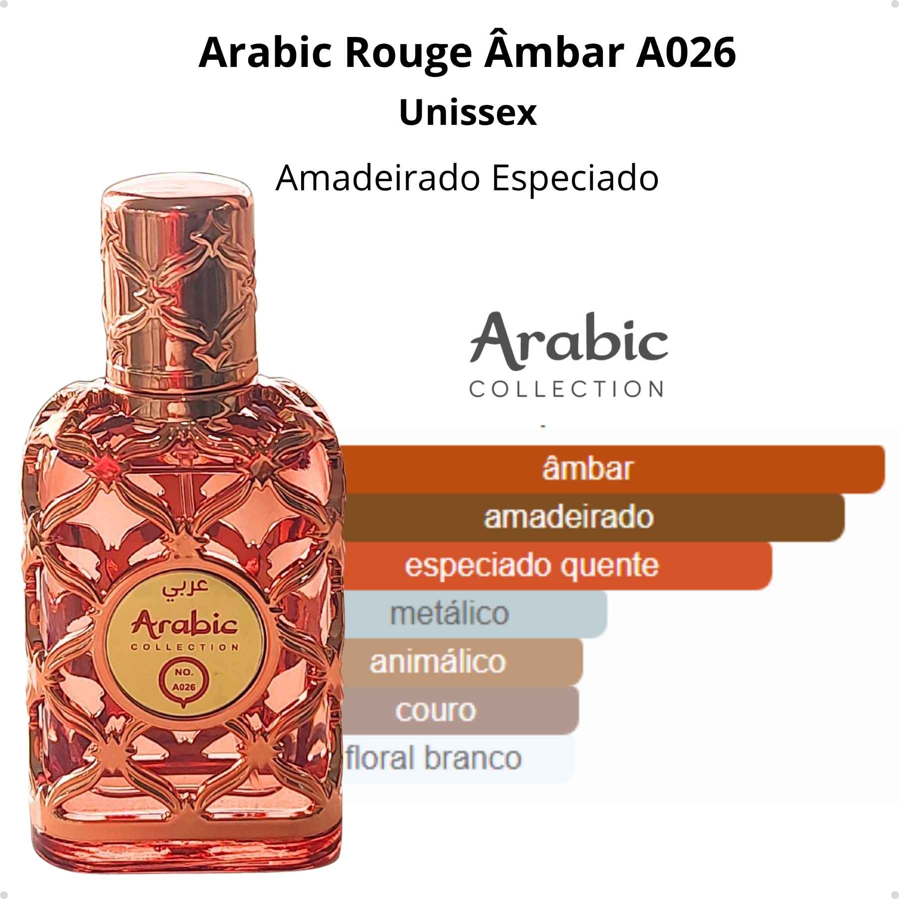 Comprar Perfume Arabic Rouge Âmbar A026 - Unissex 25ml - a partir de R ...
