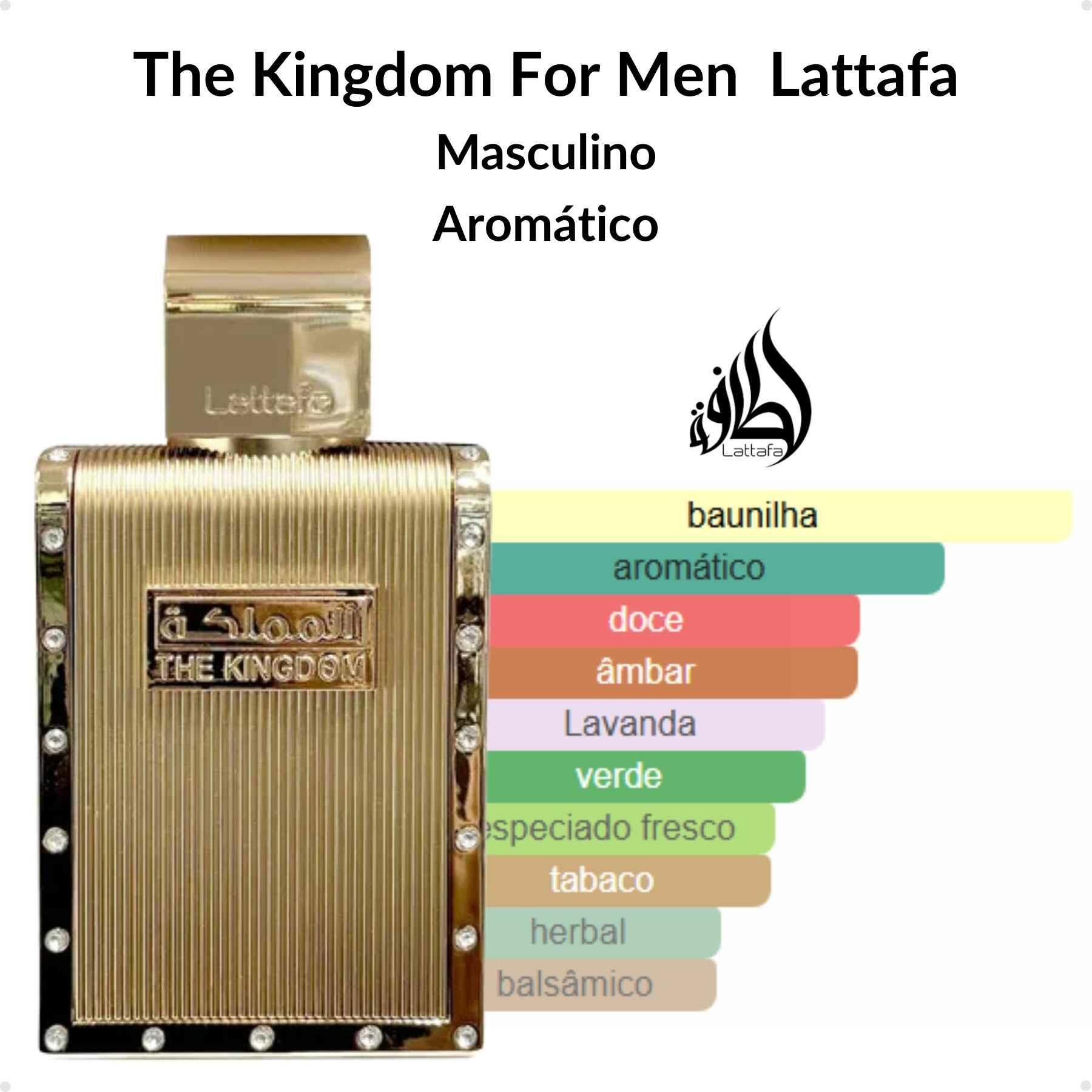 Comprar Perfume Árabe Lattafa The Kingdom Man EDP 100ml Masculino - a ...