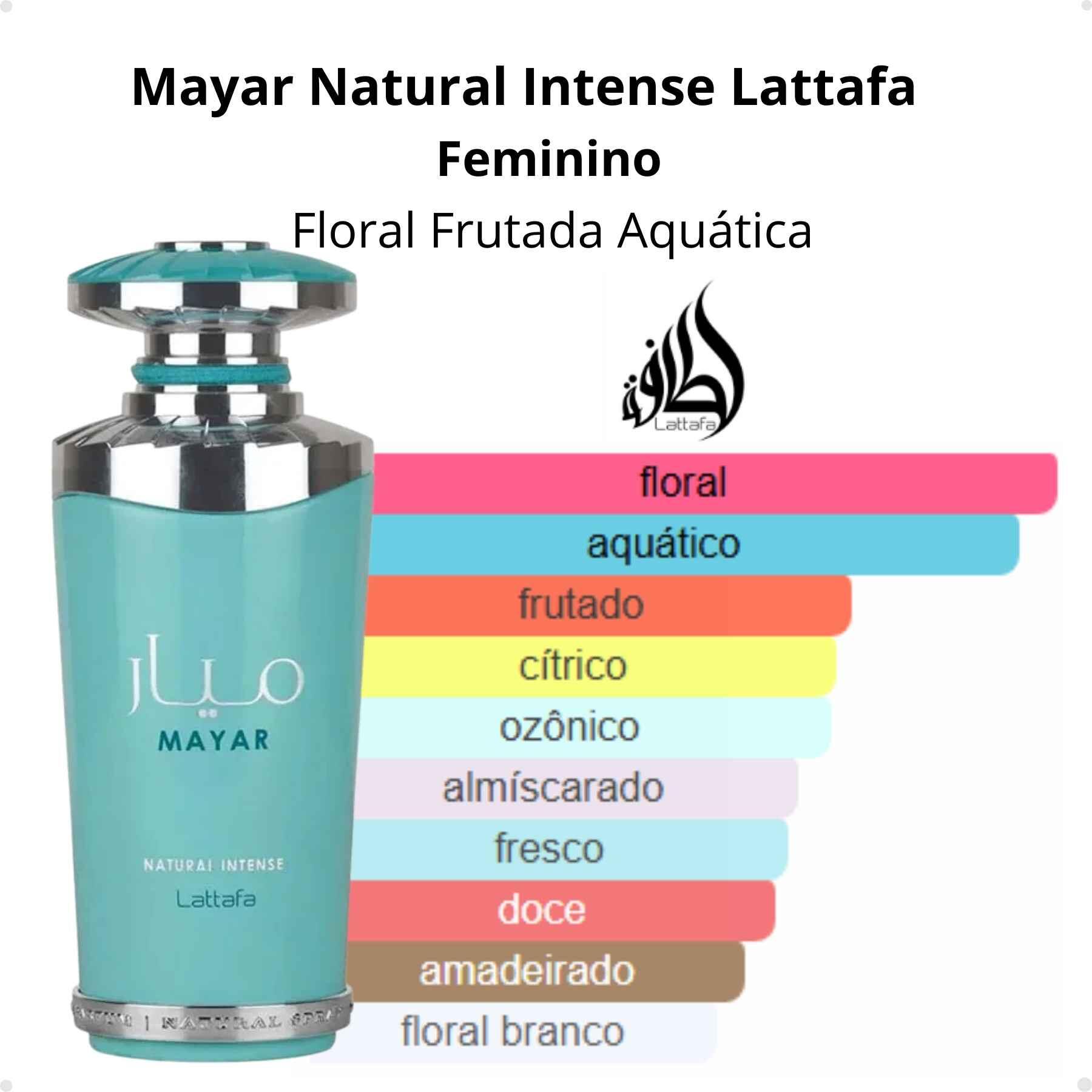 Comprar Perfume Arabe Mayar Natural Intense Lattafa Feminino EDP 100ml ...