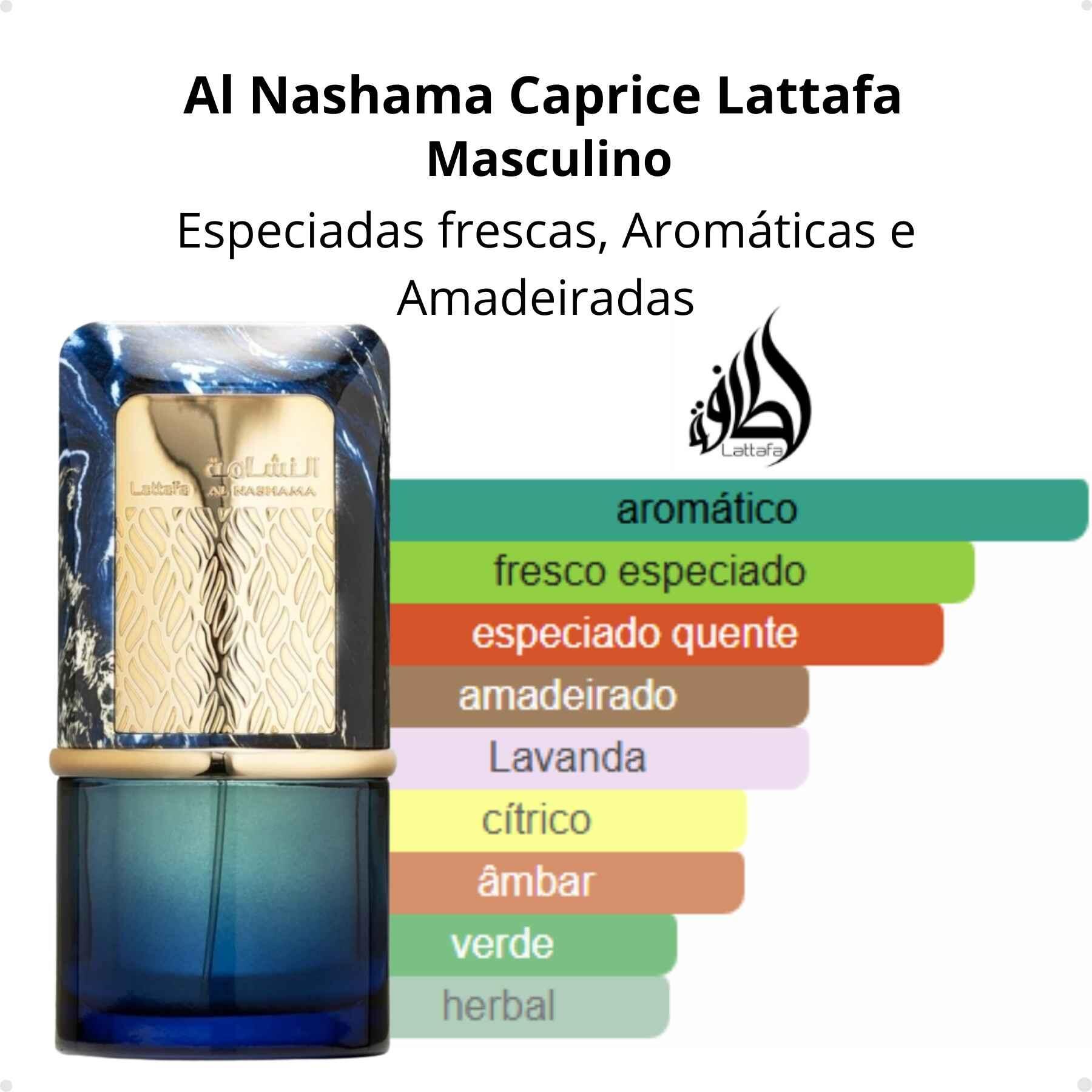 Comprar Perfume Arabe Al Nashama Caprice Lattafa Masculino EDP 100ml ...