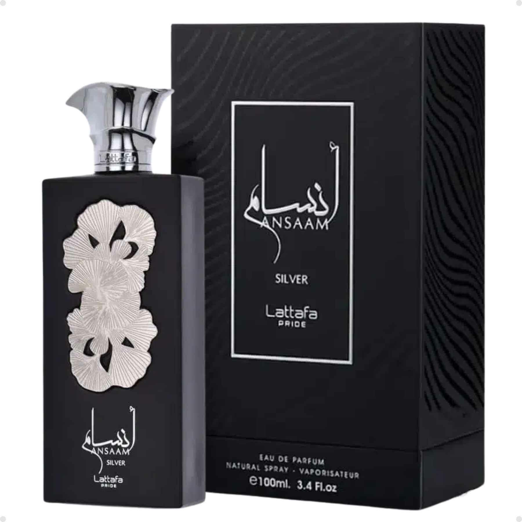 Comprar Perfume Arabe Ansaam Silver Lattafa Unissex EDP 100ml - a ...
