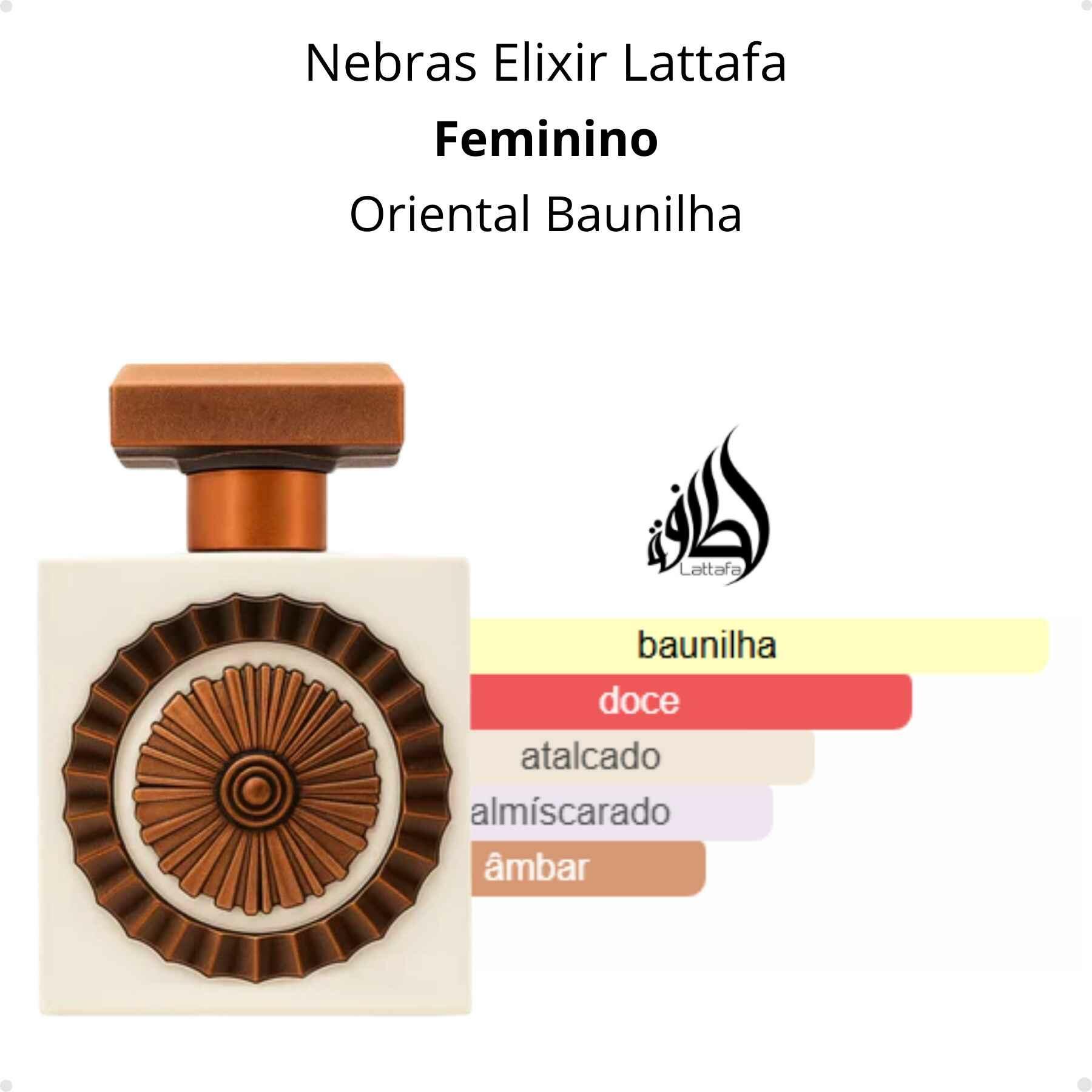 Comprar Perfume Arabe Nebras Elixir Lattafa Feminino EDP 100ml - a ...