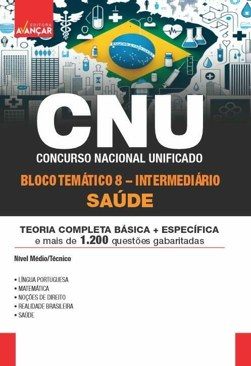 Comprar CNU 2025 - BLOCO TEMÁTICO 8: Saúde - Impresso - a partir de R$152,00 - editoraavancar.com.br