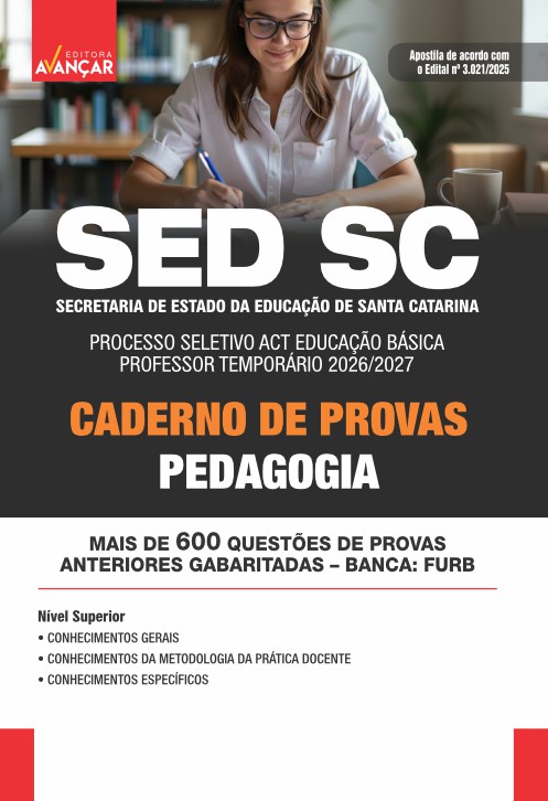 Comprar SED SC - Professor Temporário 2026/2027: Caderno de Provas ...