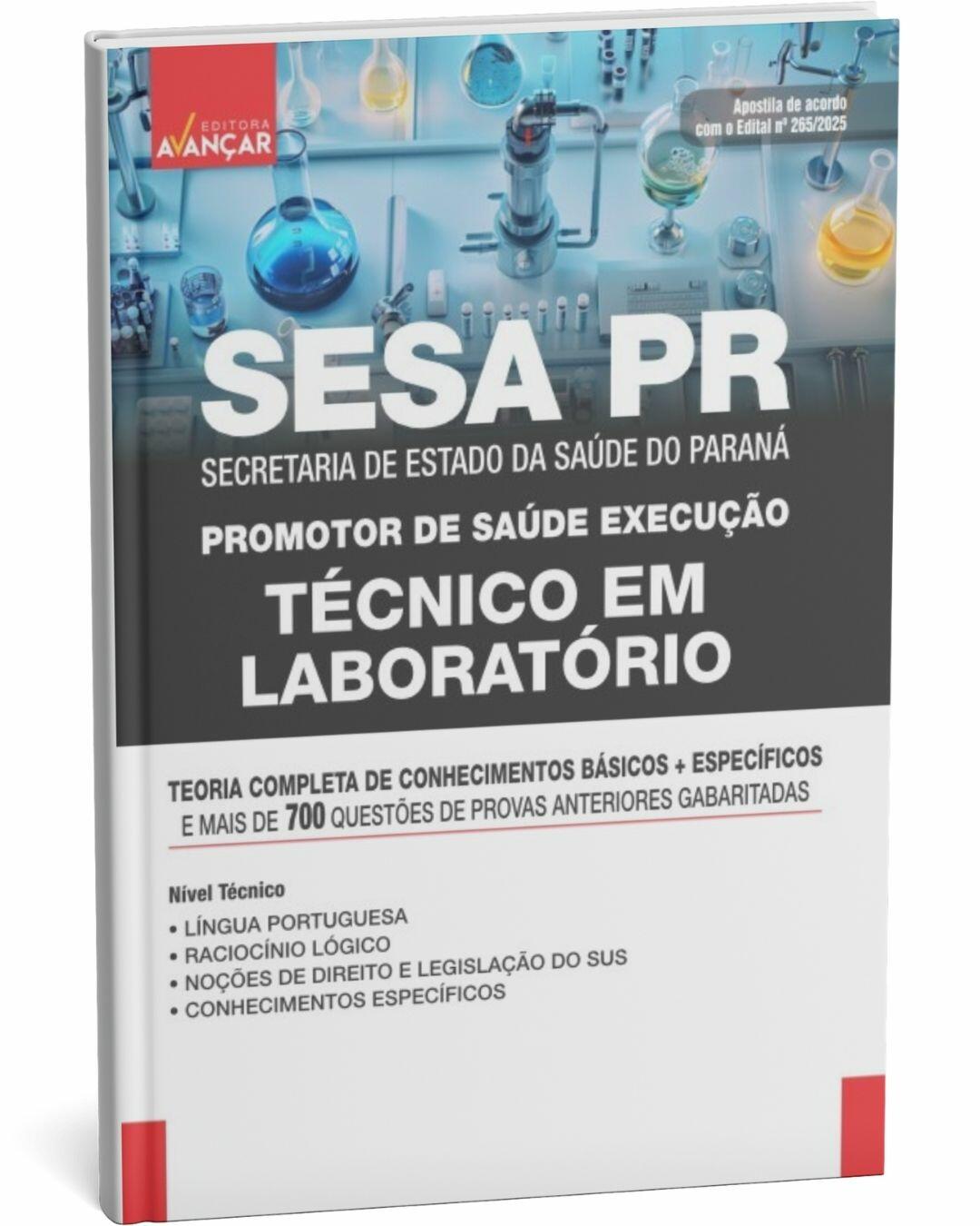 Comprar SESA PR: Técnico em Laboratório - Teoria Completa Básica e ...