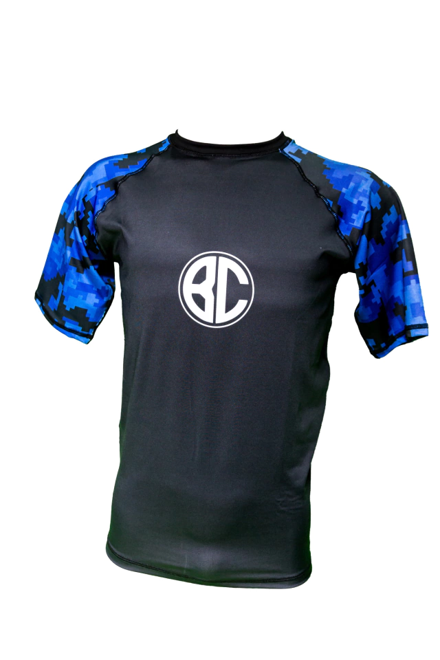 Comprar Rash Guard Minecraft Manga Curta Azul - Brazil Combat