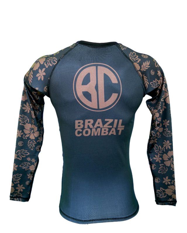 Comprar Rash Guard Hawaiian Style Manga Longa Marrom - Brazil Combat