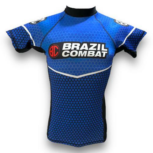 Comprar Rash Guard Fish Manga Curta Azul - Brazil Combat