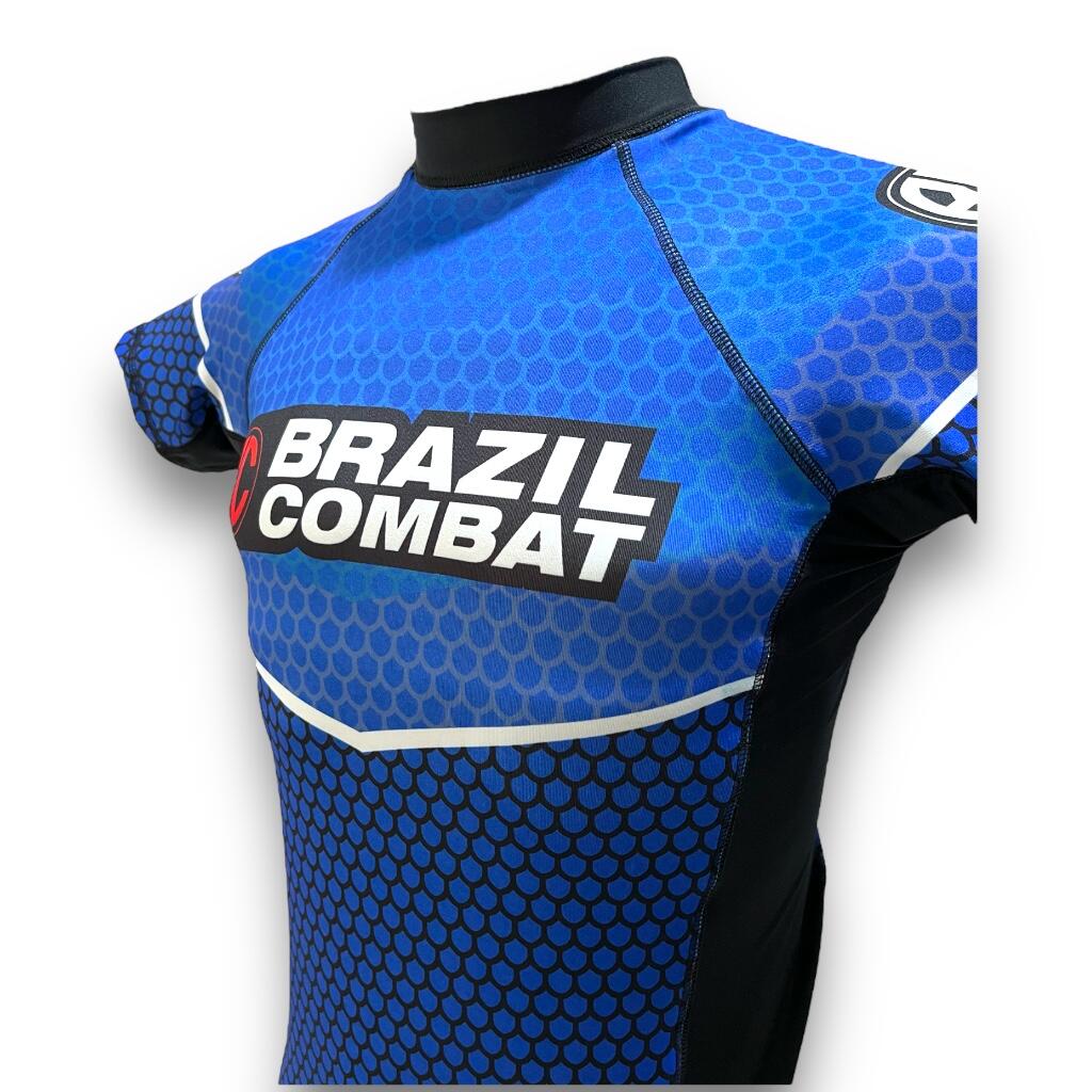 Comprar Rash Guard Fish Manga Curta Azul - Brazil Combat