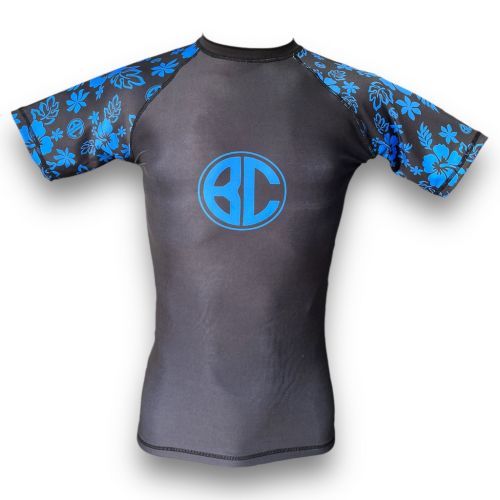 Comprar Rash Guard Hawaiian Style Manga Curta Azul - Brazil Combat